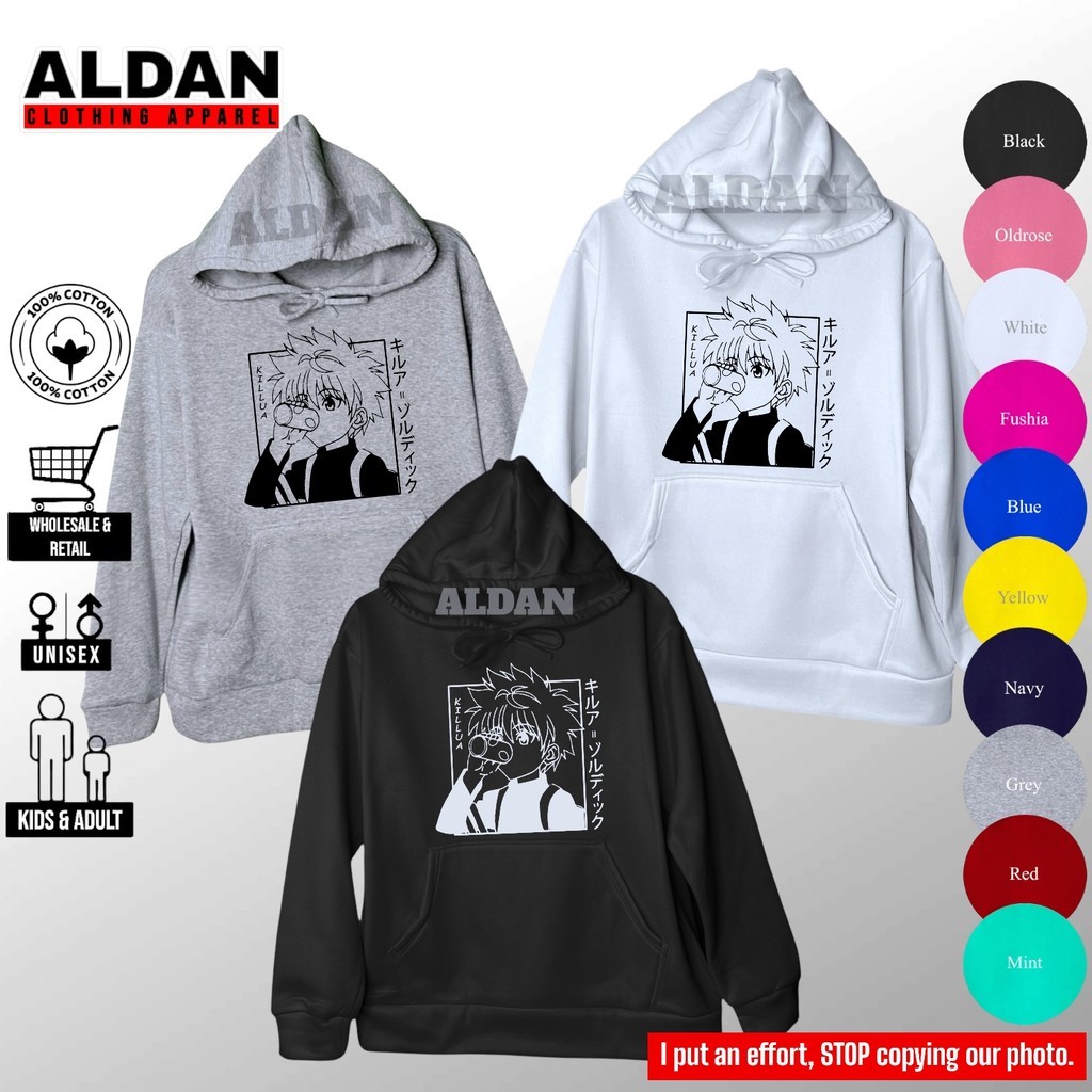 BPC- New KILLUA hunter x hunter Hoodie jacket longsleeve kids adult ...
