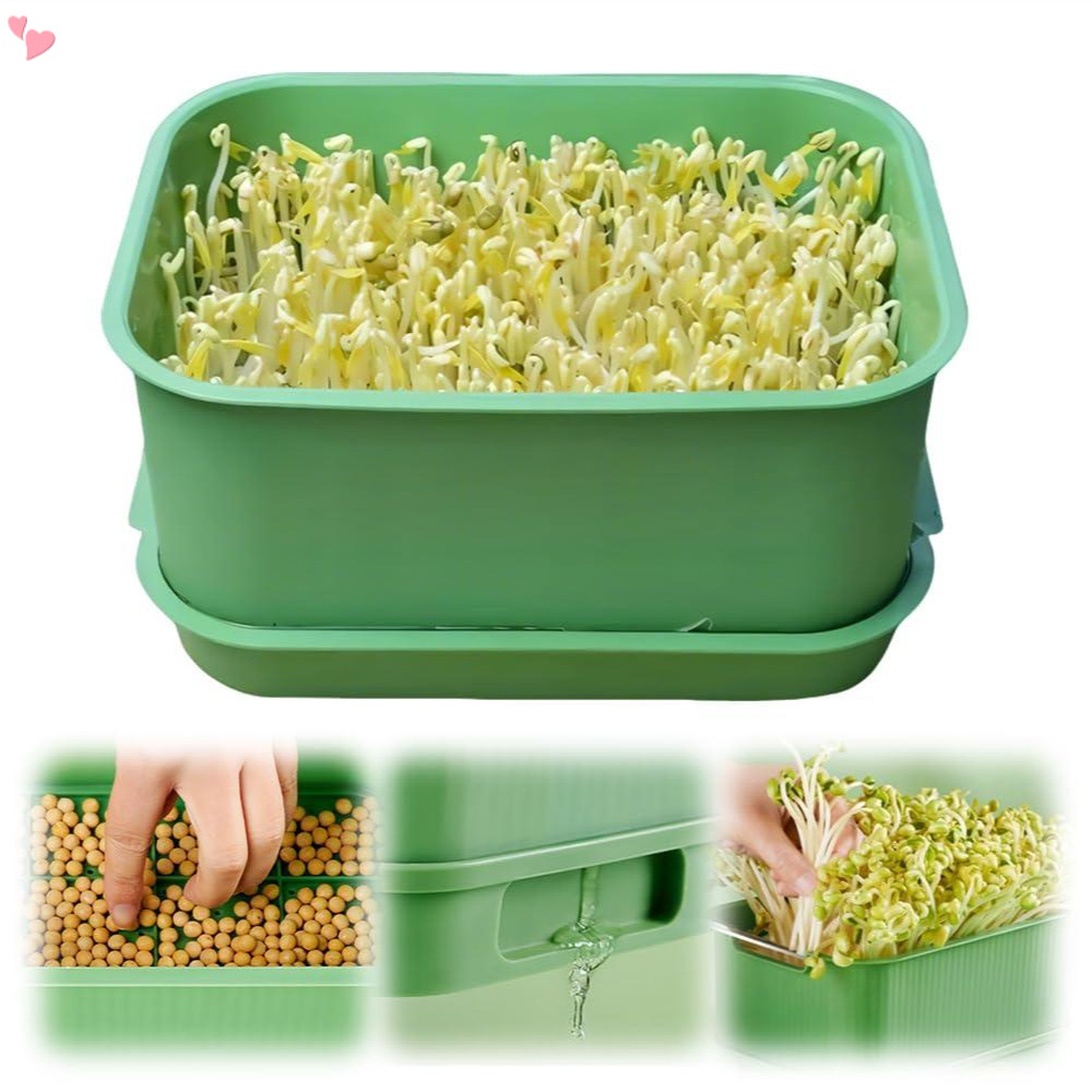 Seed Sprouter Kits Bean Sprout Tray Microgreens Propagators Grow Trays ...