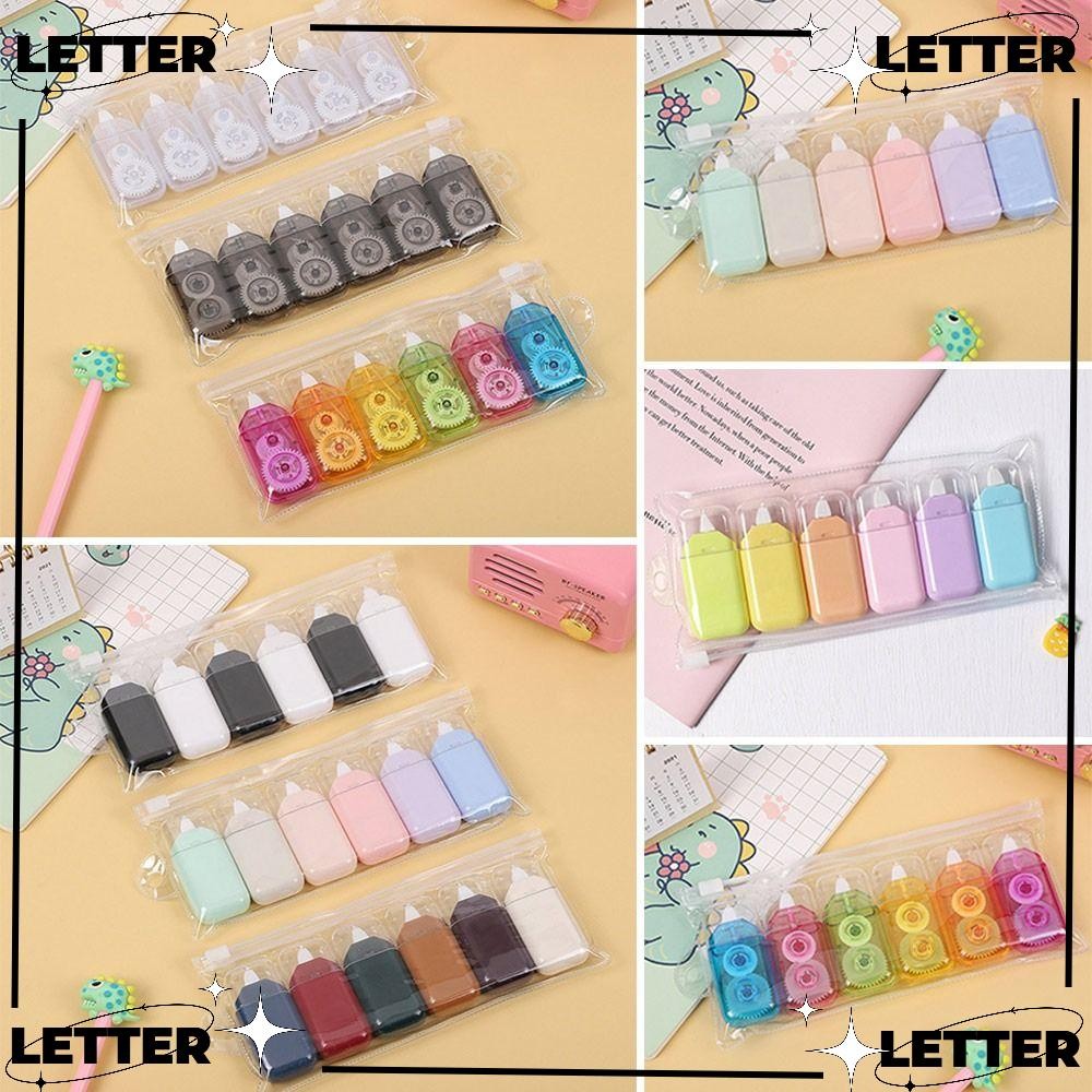 LET 6Pcs/pack Correction Tape, Cute Mini Silent Coating Tape ...