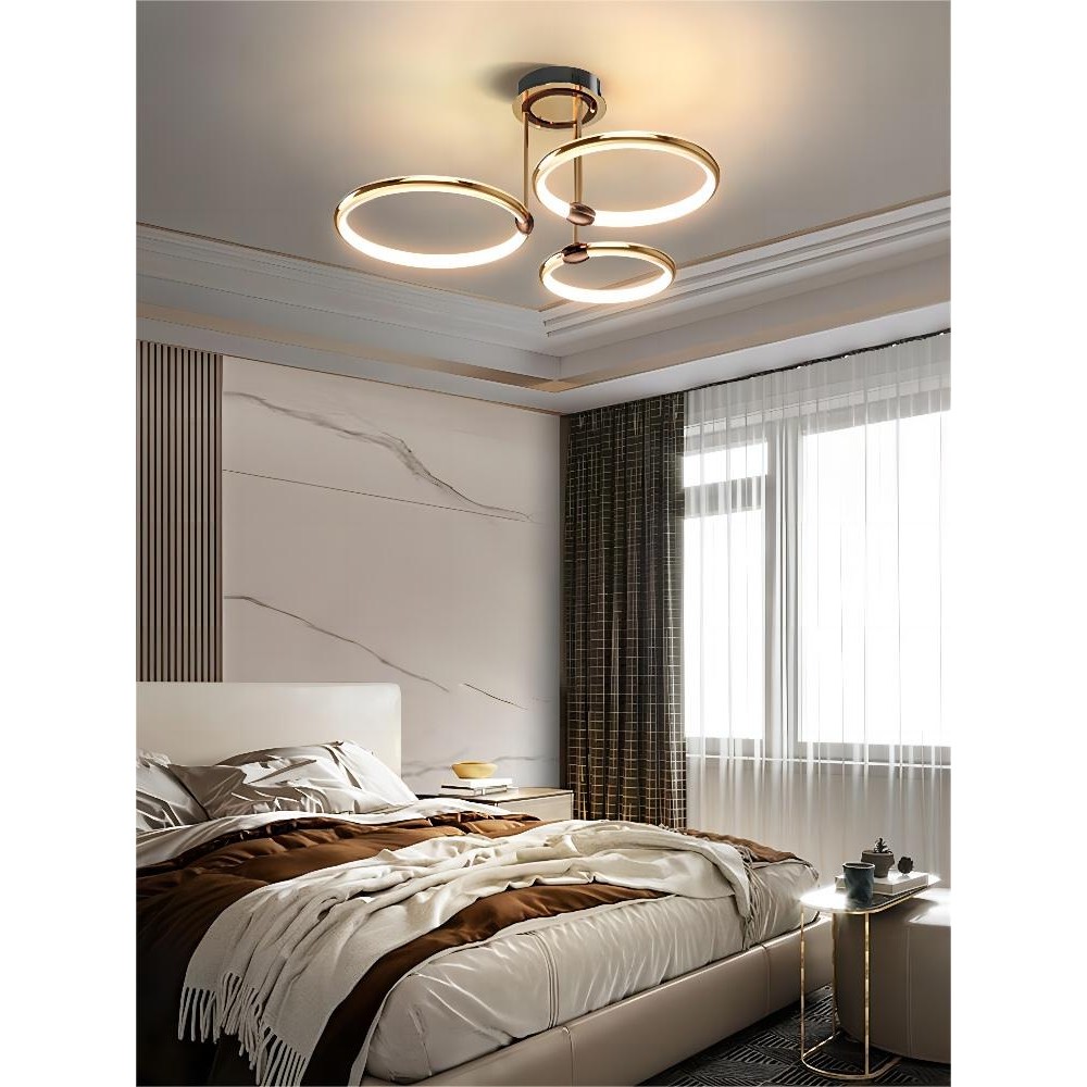 Chandelier For Living Room led Hanging Lights Bedroom Lamp Round Nordic ...