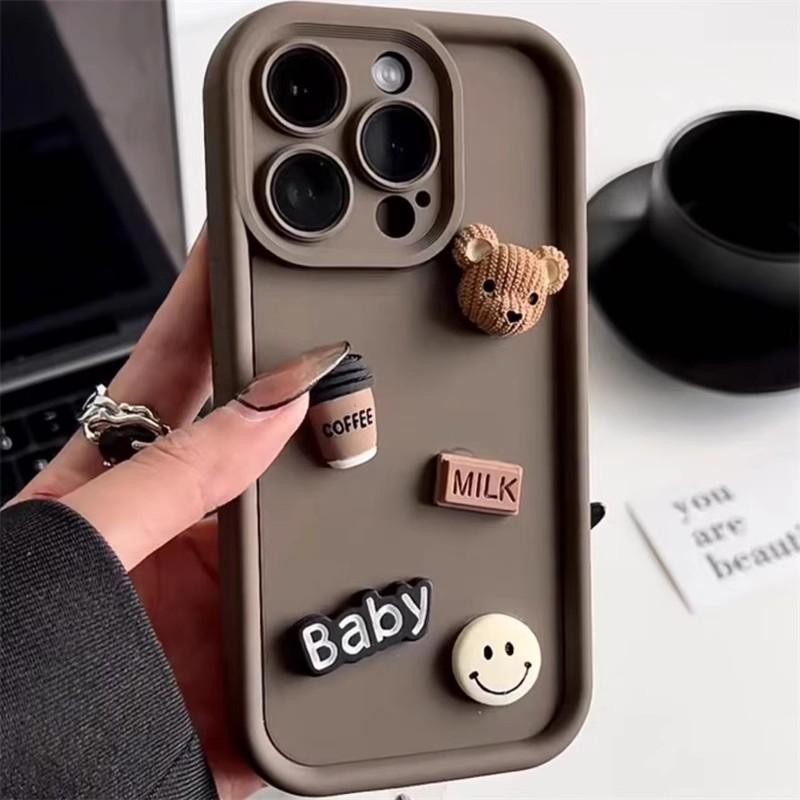 Coffee Bear Suit Anti-drop Box for Redmi Note 7 7Pro 8 8Pro 9 10 11 11S K20 K20Pro K30 K40 ...