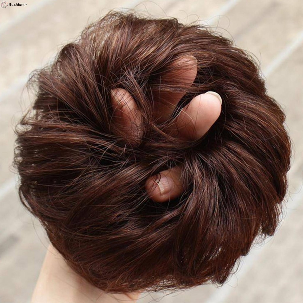 Women Chignon Black Brown Wig Elegant Chignon Wedding Hair for Creating ...