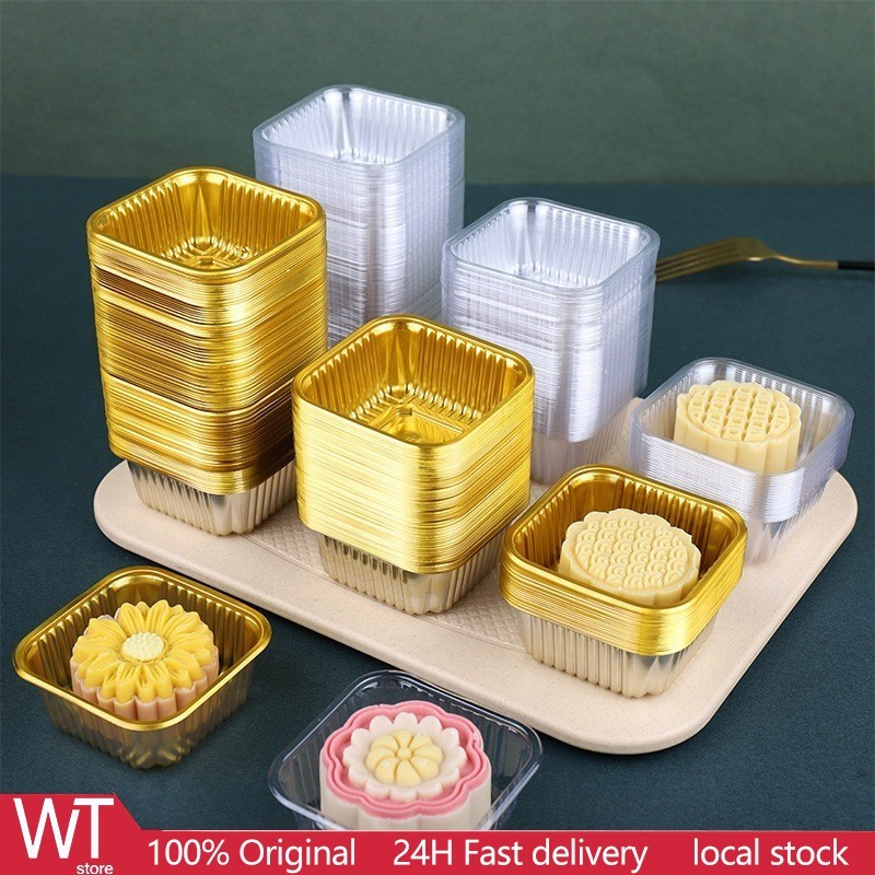 Thickened TRAY Transparent Mooncake Tray Pastry Dessert Bread Square ...