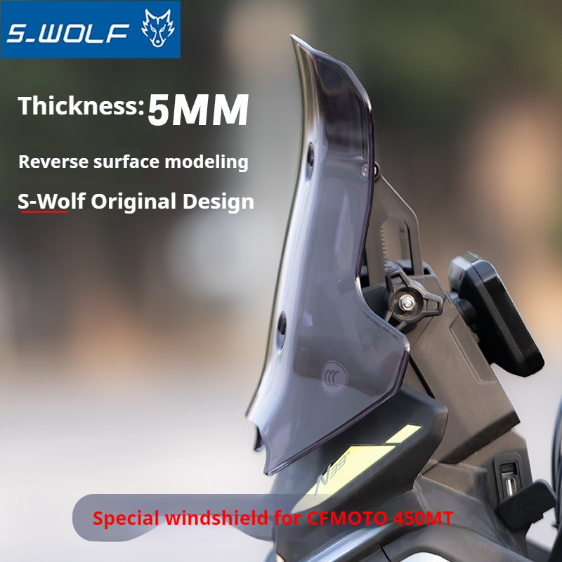S-WOLF windshield adaptation CFMOTO 450MT windshield transparent front ...