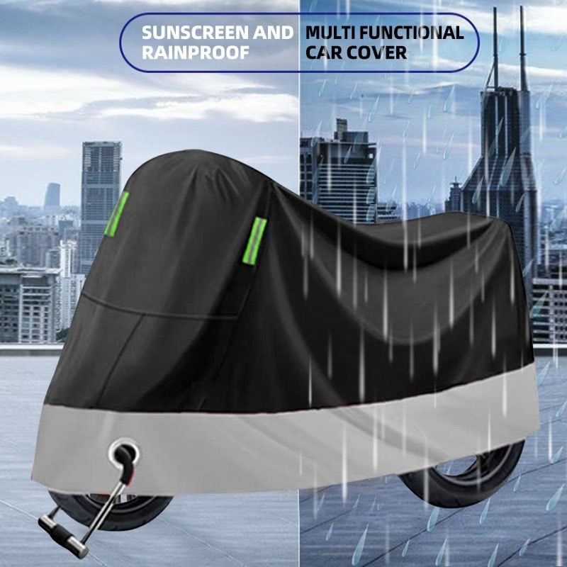 Motorcycle Cover Waterproof Windproof UV Protective 3 Layers Outdoor ...