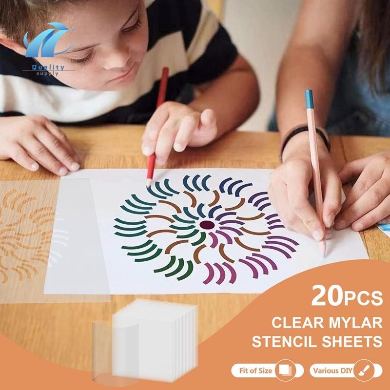Superb 20Pcs Clear Mylar Stencil Sheets 12 inch Blank Stencil Material ...