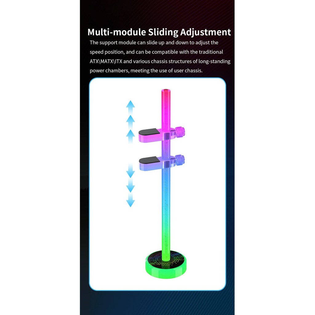 TEUCER Graphics Card Holder 5v3 PIN ARGB Graphics Card Support Bracket ...