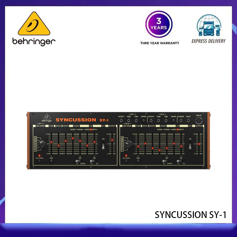 Behringer SYNCUSSION SY-1 Classic Dual Channel Analog Drum Machine Synthesizer | Shopee Philippines