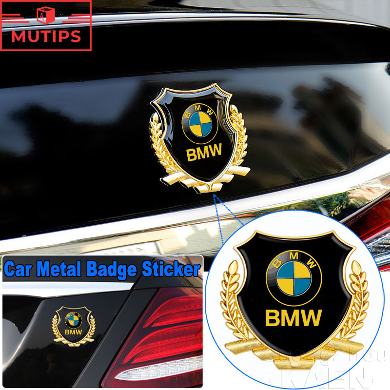 BMW 3D Car Logo Metal Sticker Car Logo Badge Car Decal Emblem For E46 ...