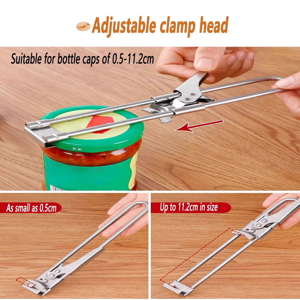 Stainless Steel Bottle Opener Effortless Tool Twisting Flask Caps Jar ...