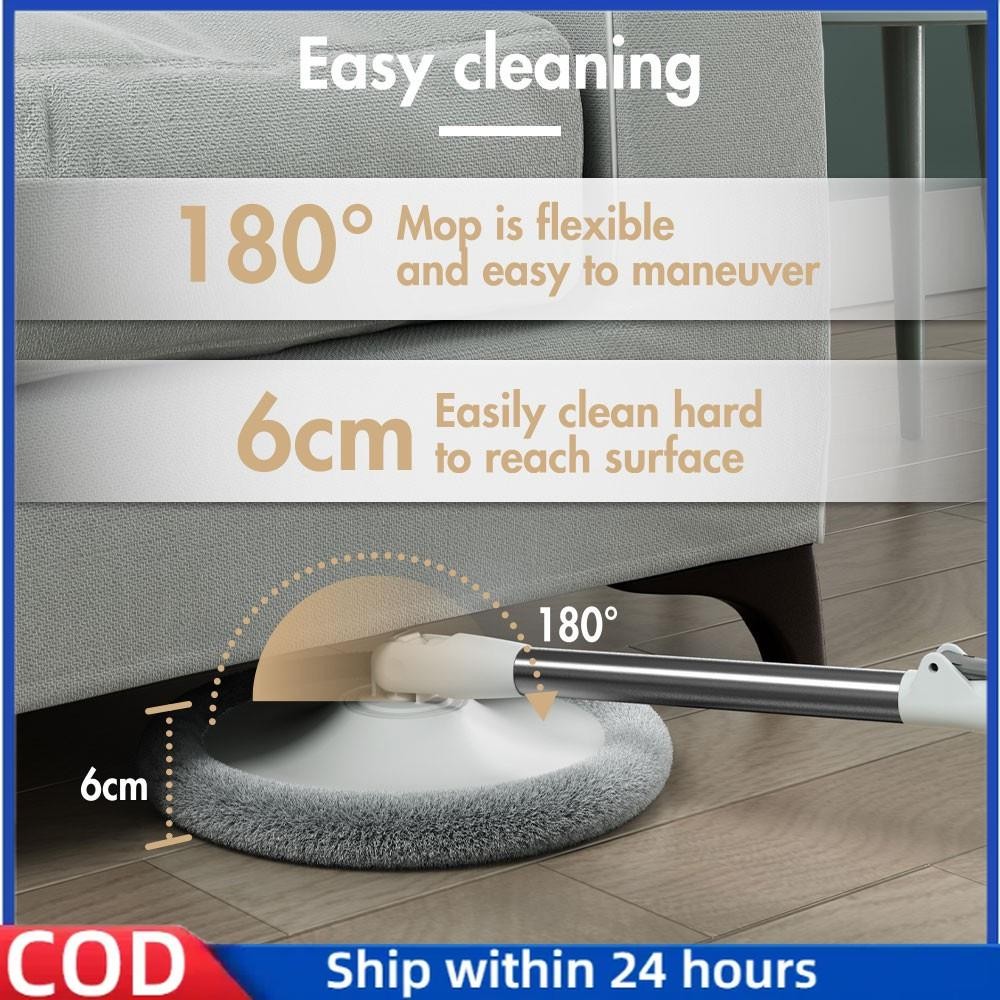 Wash Spin Mop Rotating Spin Mop Bucket Set Automatic Spinning Magic ...