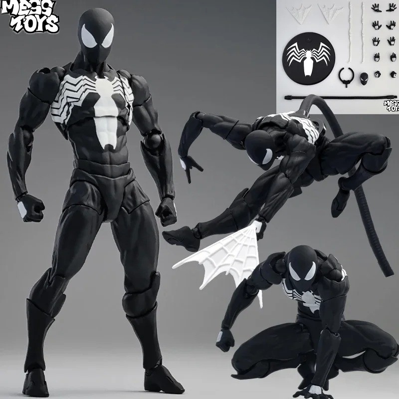 CT/Mess Toys Spiderman Action Figure Black/Red Spider Man Symbiote Suit ...