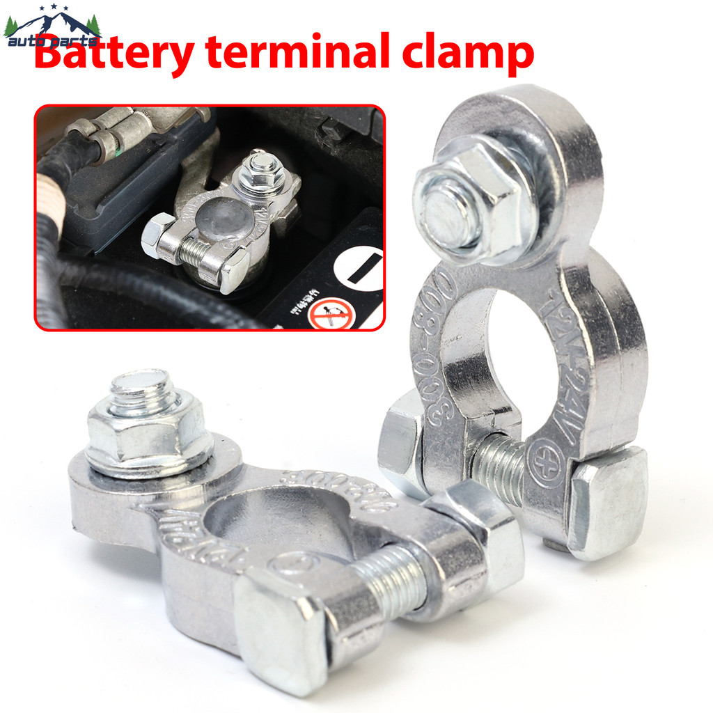 2/4PCS Universal Battery Terminal Clamp - Positive & Negative Pole ...