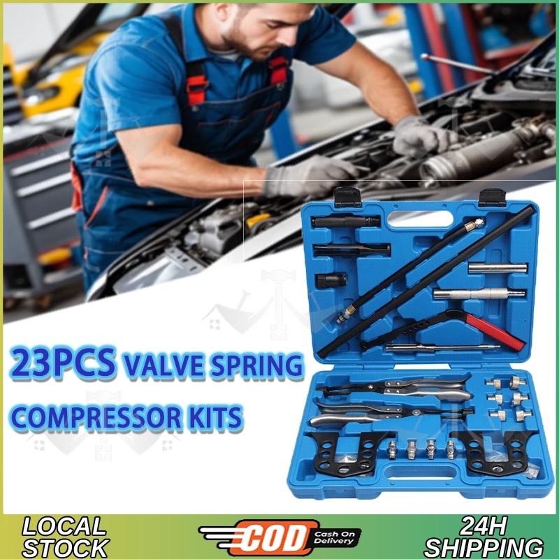 23pcs Valve Spring Compressor Kits Valve Oil Seal Removal Tools Set Car ...