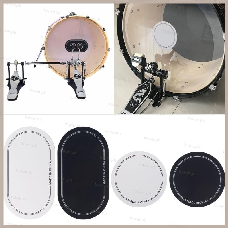 TO 2pcs Single Double Pedal Drum Patches Skin Replacement for Kick Bass ...