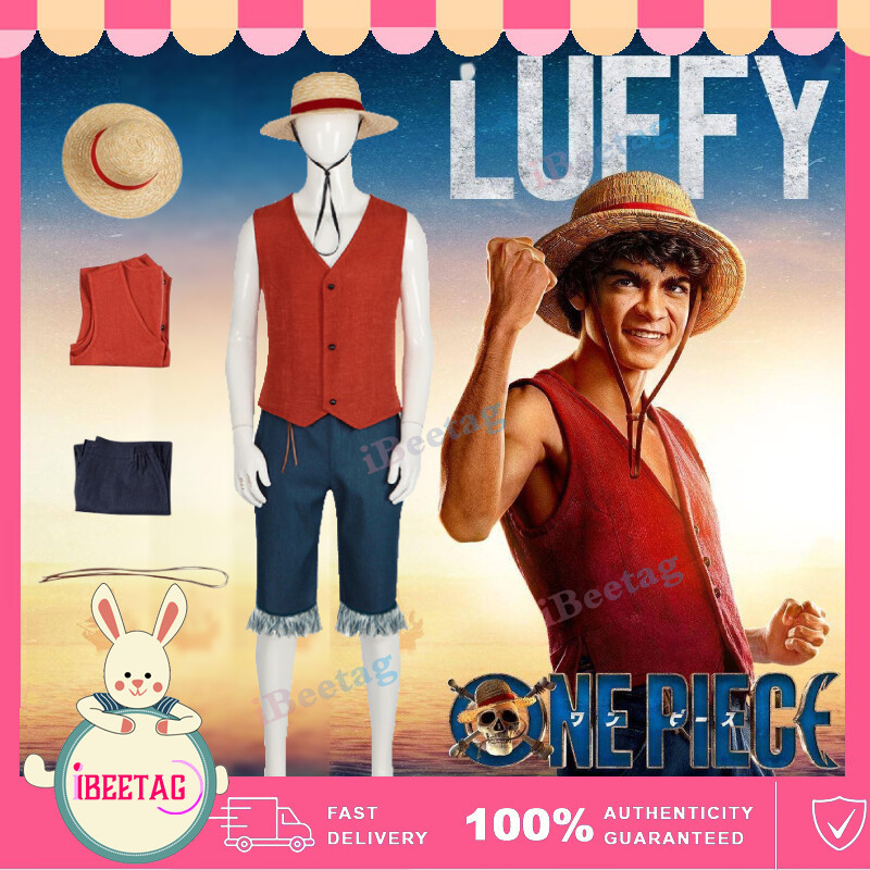 Movie One Piece Luffy Halloween Cosplay Costume Set Character Cosplay ...