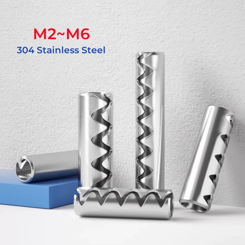 304 Stainless Steel Toothed Open Elastic Pin M2 M2.5 M3 M4 M5 M6 ...