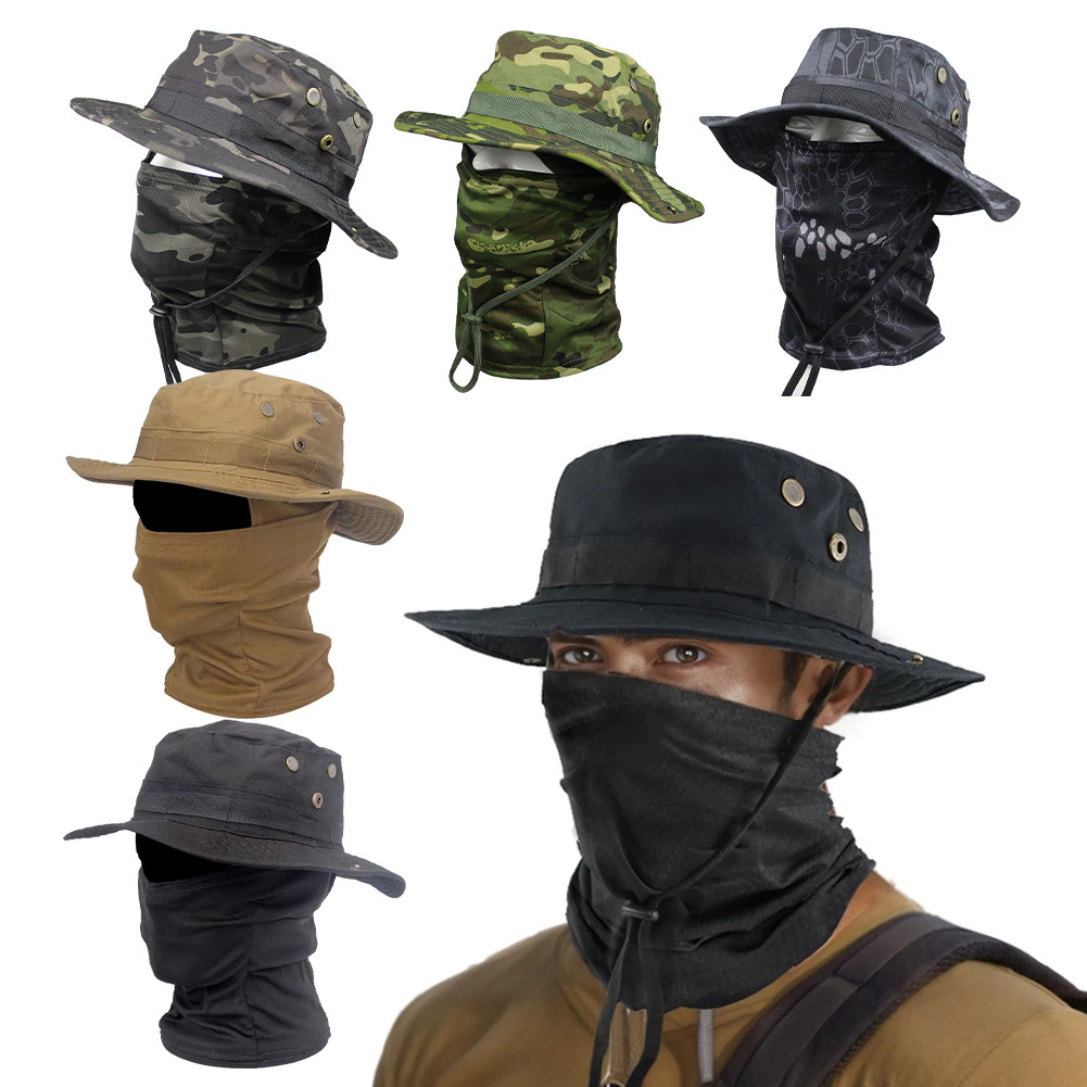 Summer Camouflage Sun Hat Tactical Military Style Fisherman Hat 360 ...