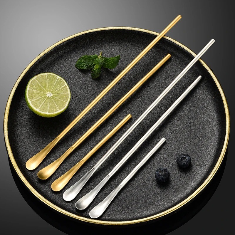 Long Handle Bar Cocktail Mixing Spoons Stainless Steel Multi-size ...