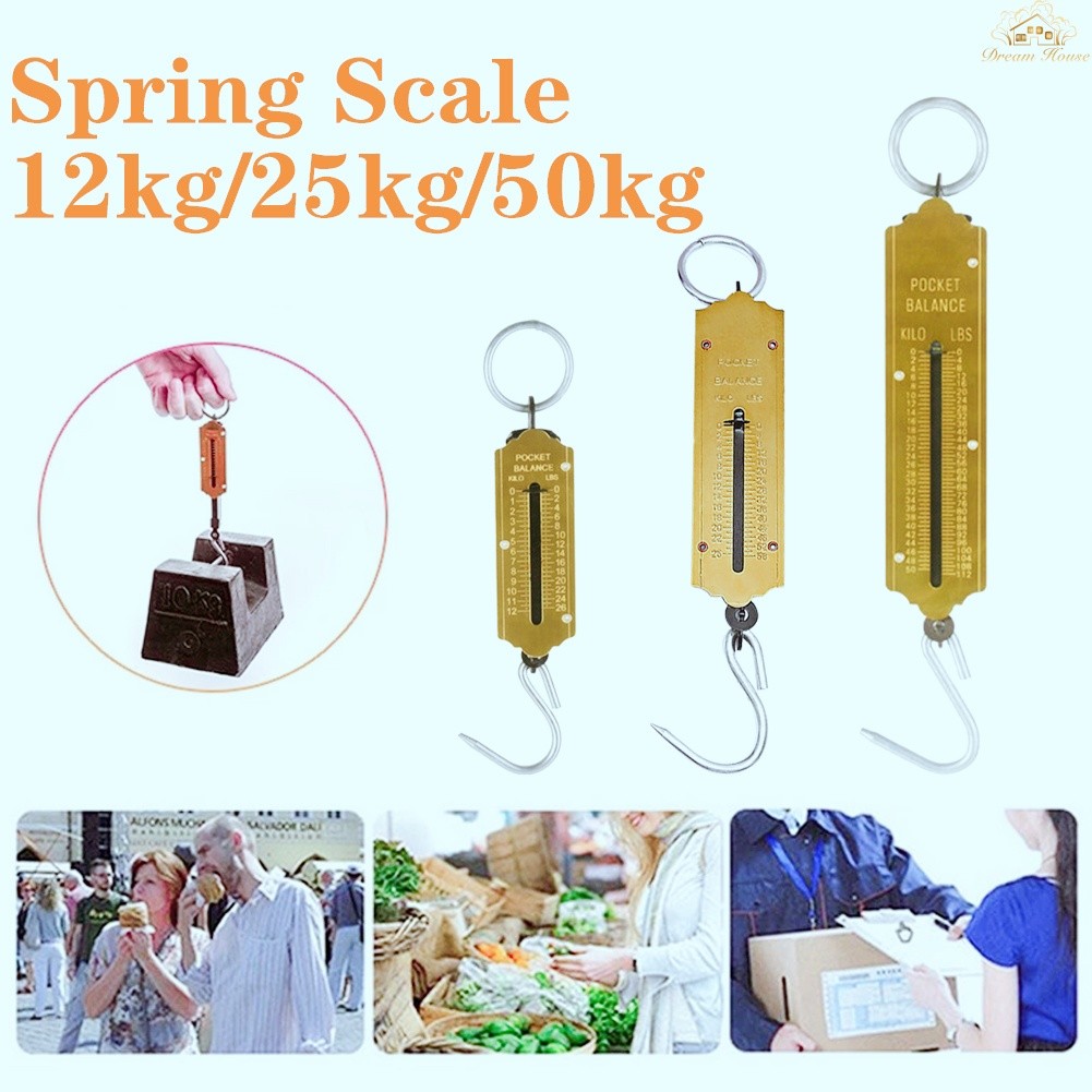 12/25/50Kg Spring Scale Portable Spring Scale Hanging Spring Scale ...