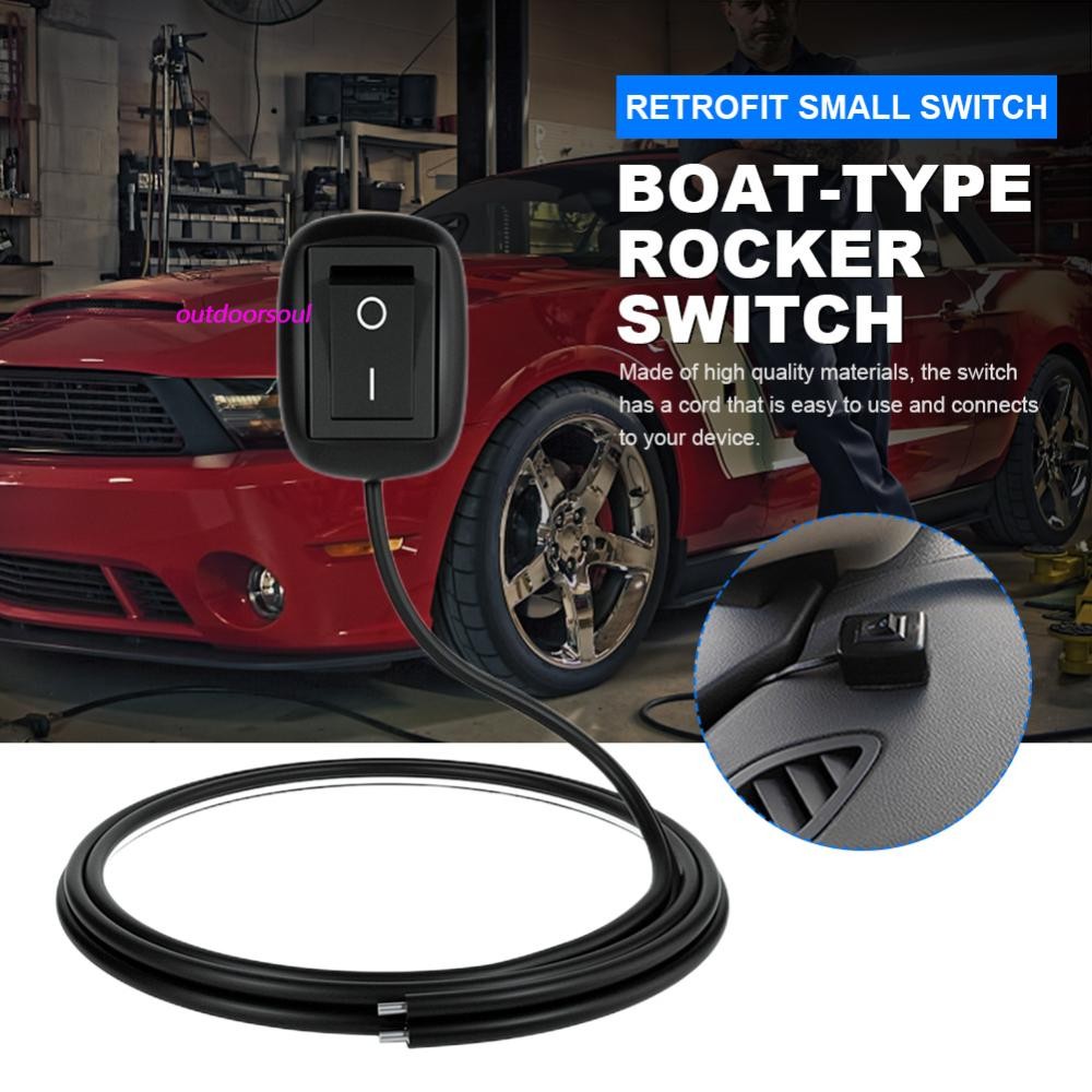 Universal Car Switch with Cable 60cm/100cm Car Button Switch DC 12V/24V ...