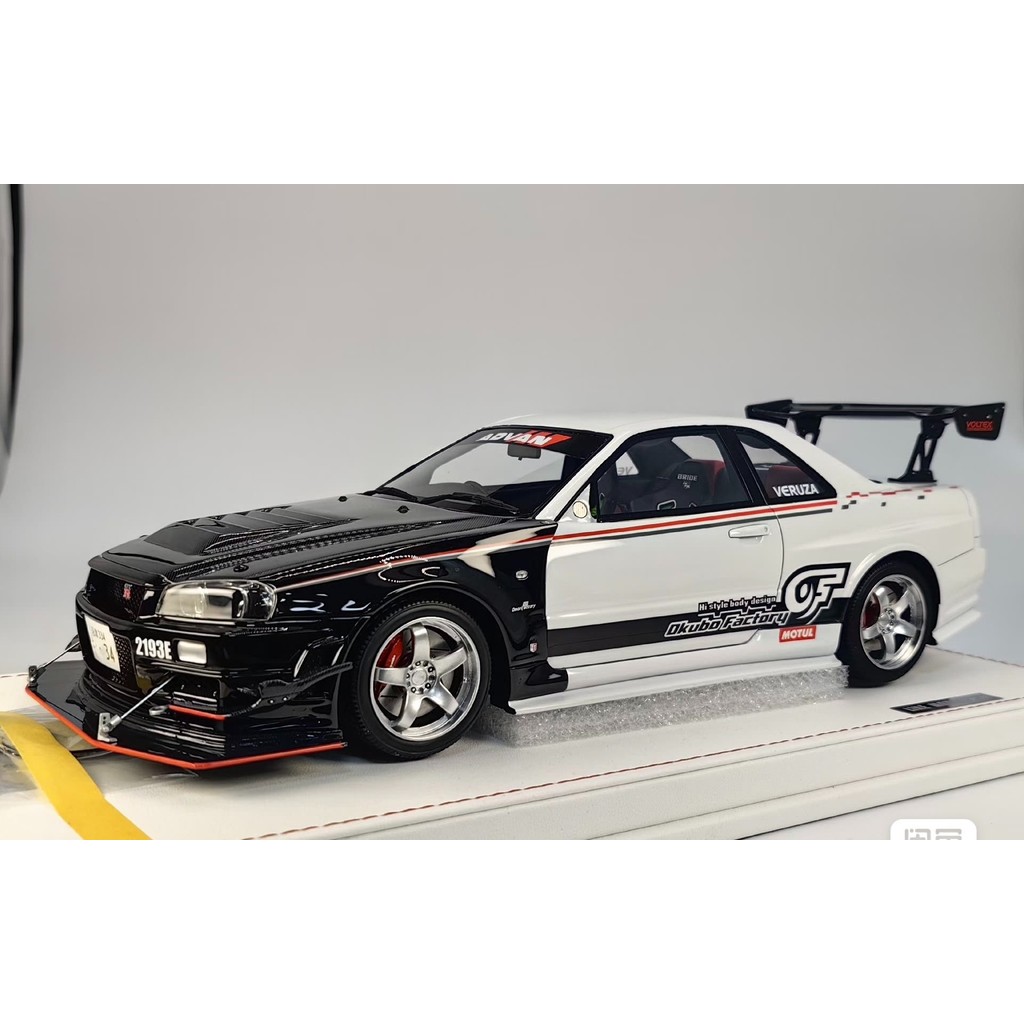 [Ready Stock] LINE MODEL 1/18 Resin Nissan GTR R34 Skyline Limited ...