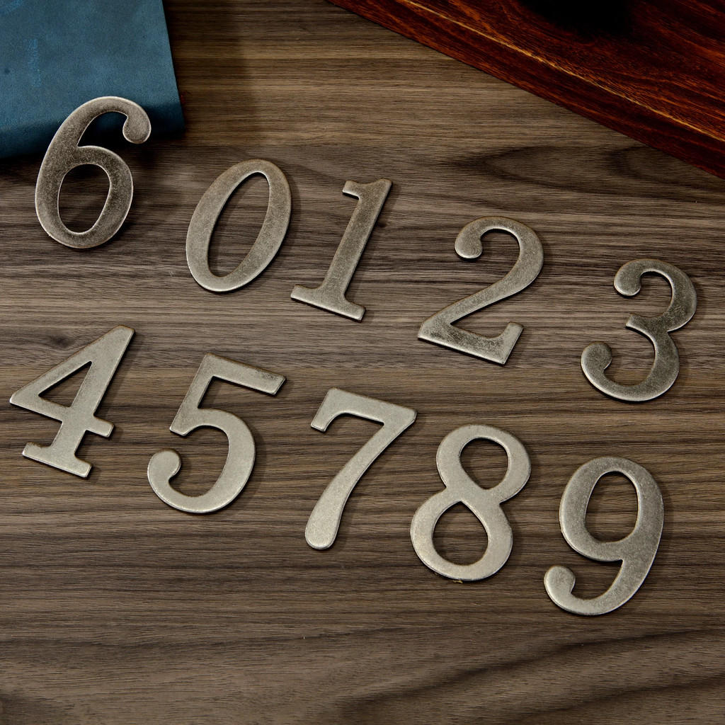 Silver Metal Door Number with Backing Adhesive 7*4cm House Number ...