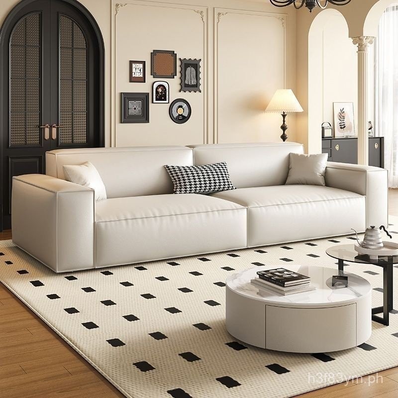 Minimalist Cream Style Tofu Block Sofa Living Room Simple Modern ...