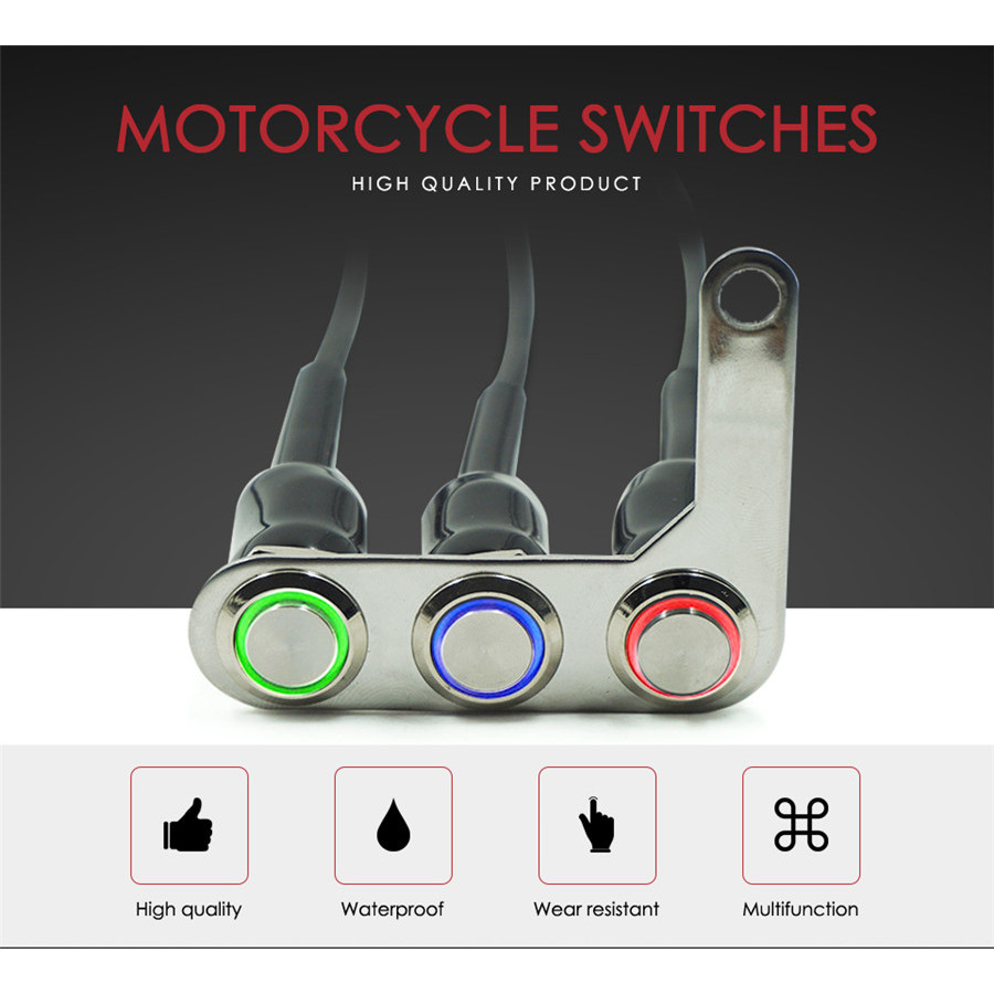 Universal Left Motorcycle Switch ON-OFF Headlight Fog Light Horn Start ...
