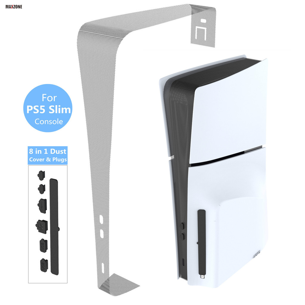 MAXZONE Dust Proof Kit For PS5 Slim Console Protective Kit 8 in 1 Suit ...