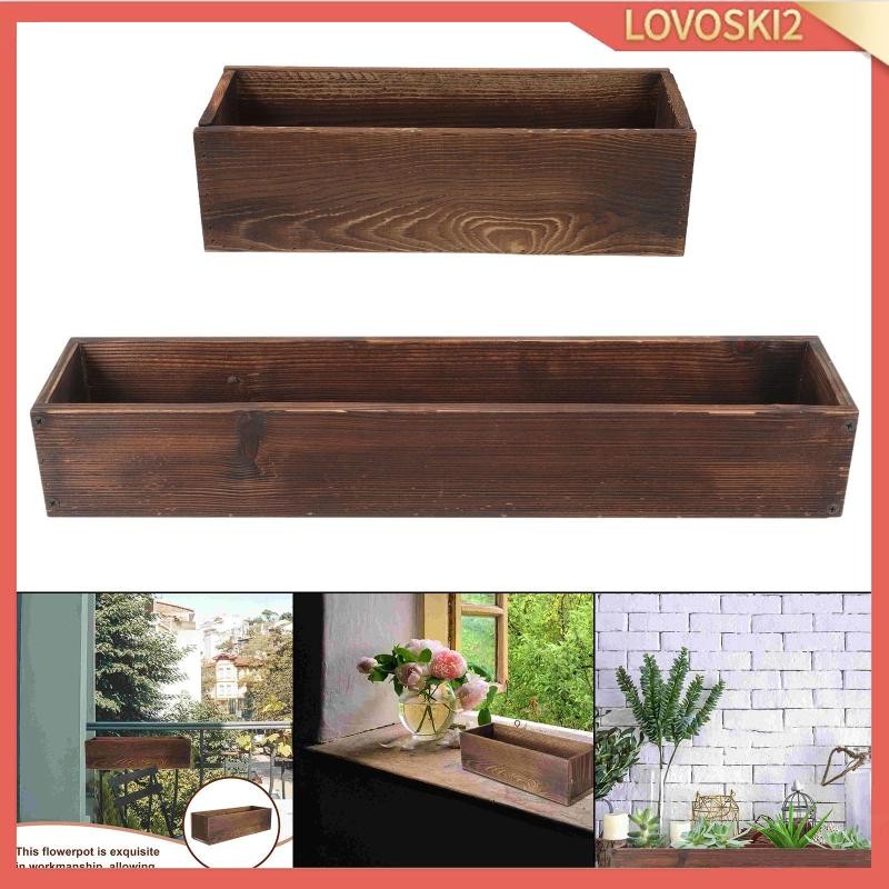 [Lovoski2] Wooden Flower Box Creative Centerpieces Novelty Unique Wood ...