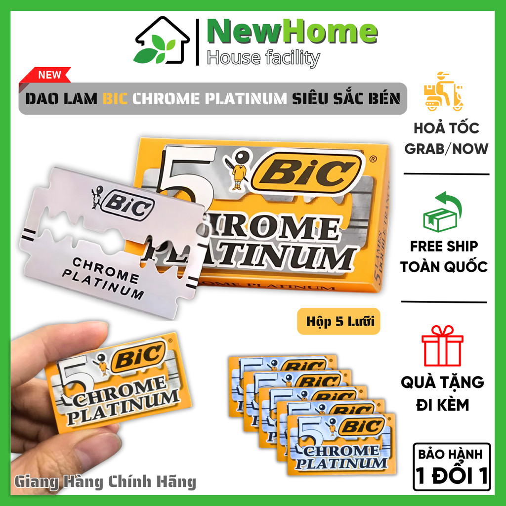 Sharp Bic Chrome Platinum Razor Knife - Box of 5 Imported Blades ...