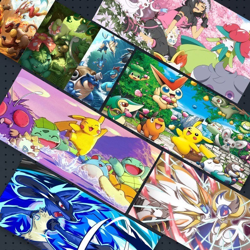 Pokemon MousePad Non-slip Rubber Washable Precision Sewn Edge Extension ...