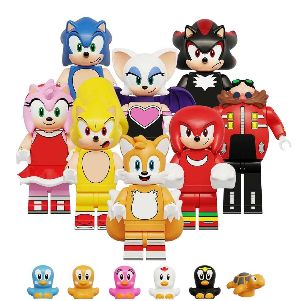 Anime Sonic Action Figure Sonic Amy Rose Silver Teirusu Metal Sonic ...