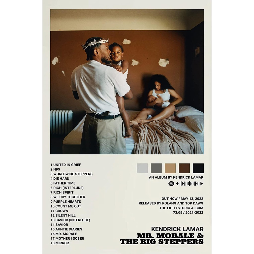 Kendrick Music Poster Lamar Mr Morale & The Big Stepper Album Cover ...