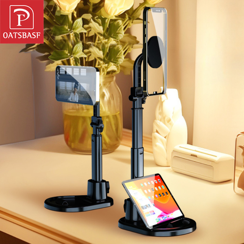 OATSBASF Retractable 360° Rotation Magnetic Tilt Phone Stand Desktop ...