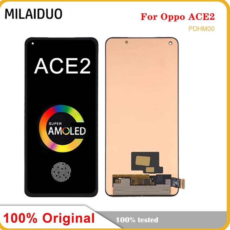 Original AMOLED For Oppo Reno ACE2 Ace 2 LCD Display with frame Touch Screen Digitizer Assembly ...