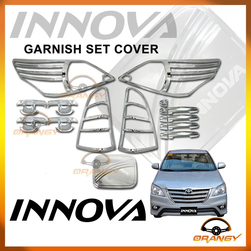 Toyota Innova 2012 to 2015 Garnish Combo Set Cover Chrome Thailand ...