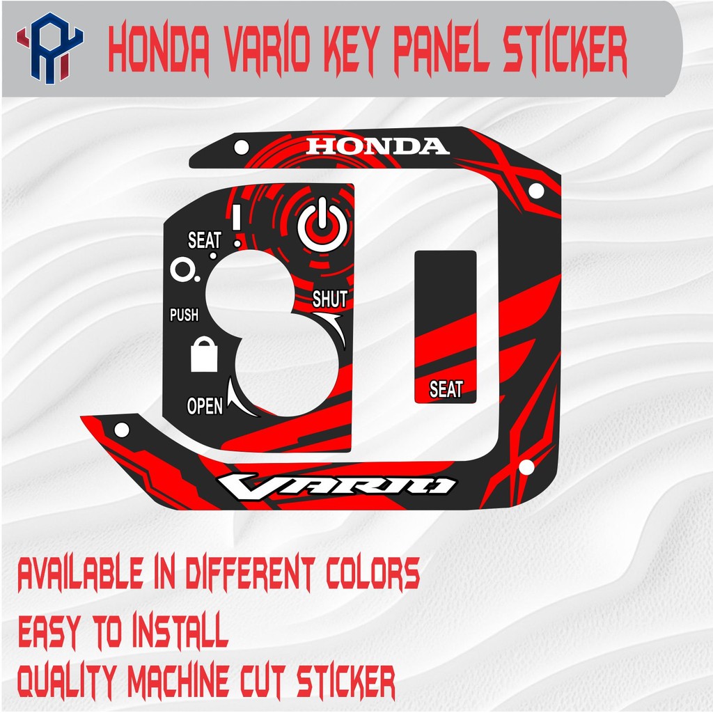 Honda Vario v2 v3 v4 key panel sticker printed and laminated | Shopee ...