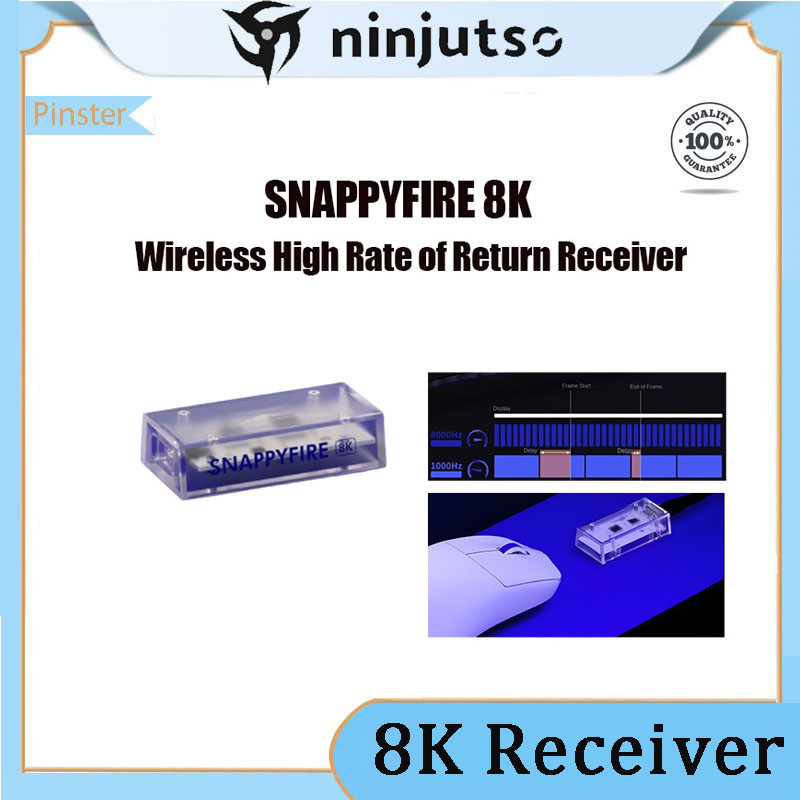 NINJUTSO SnappyFire Sora V2 8K Wireless Mouse High Return Receiver ...