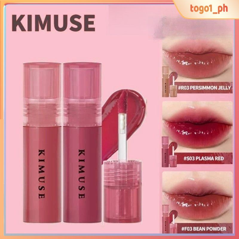 KIMUSE Lip Glaze 9 Colors Mirror Lip Glaze Moisturizing Water Lip Gloss ...