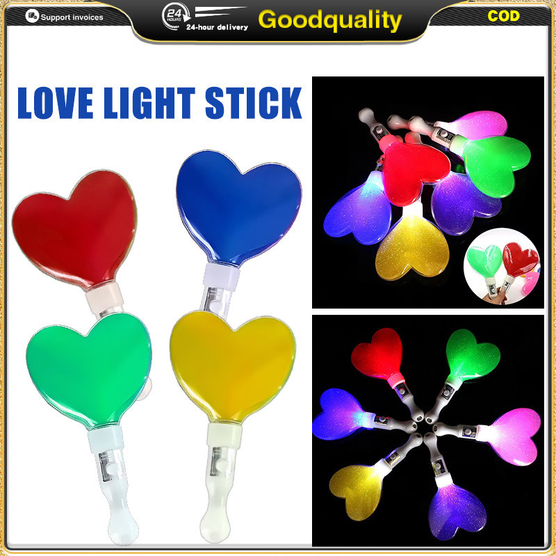 Flash love glow stick heart-shaped light sign concert props hand-held ...
