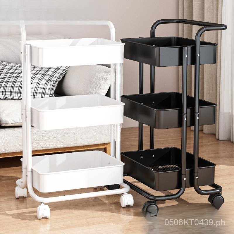 Storage Multi-Layer Trolley Floor Baby Storage Rack Mobile Storage Rack ...