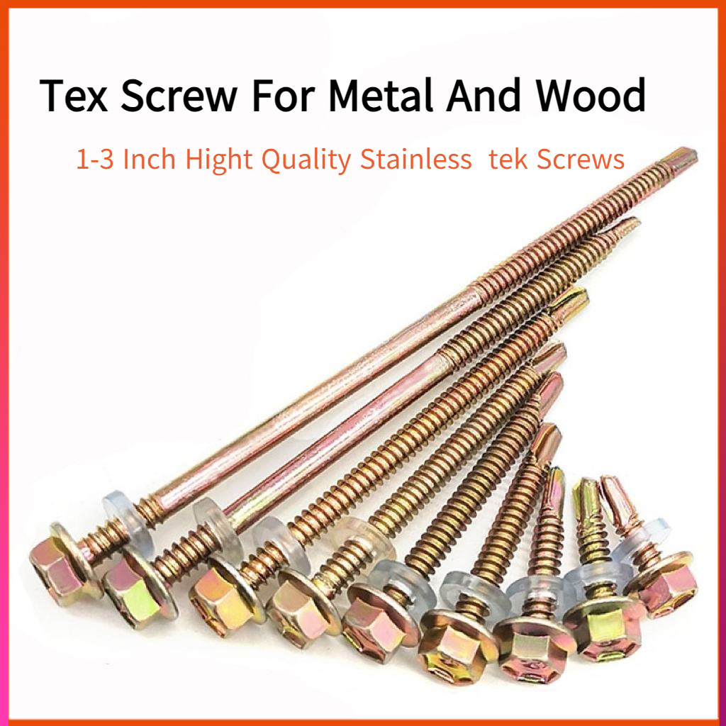600pcs 1-3 Inch Stainless Steel Tex Screws for Metal and Wood - High ...