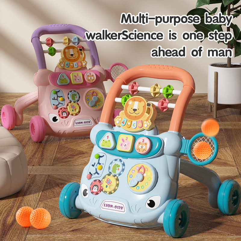 Baby Walker Toy Children's Music Sliding Trolley Baby Anti-rollover ...