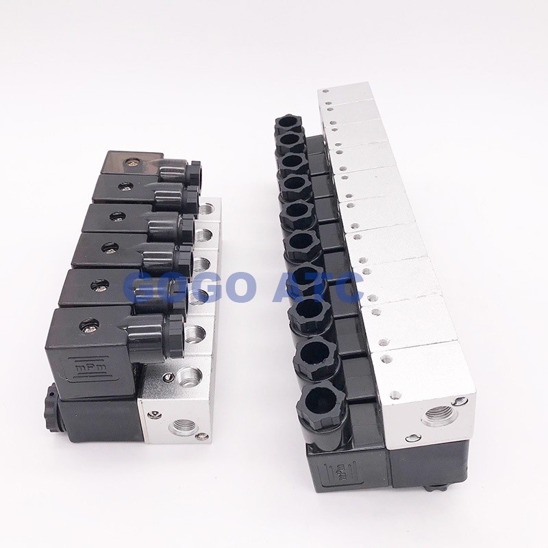 New GOGO 3 way Pneumatic Aluminium solenoid valve 3V1-06 Port 1/8" BSP AC DC micro control gas ...