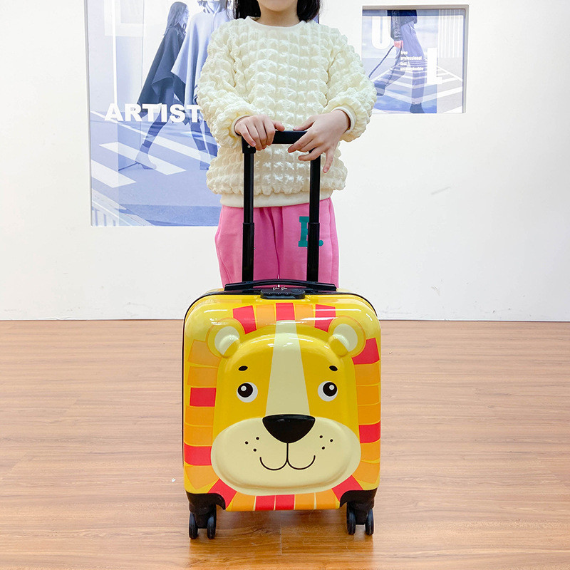 Children's trolley case18Inch Bag Cartoon Suitcase Lion Universal Wheel ...