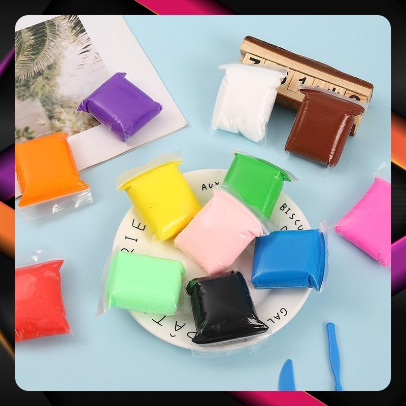 Self-drying clay, 12-color block (with white block) modeling clay ...