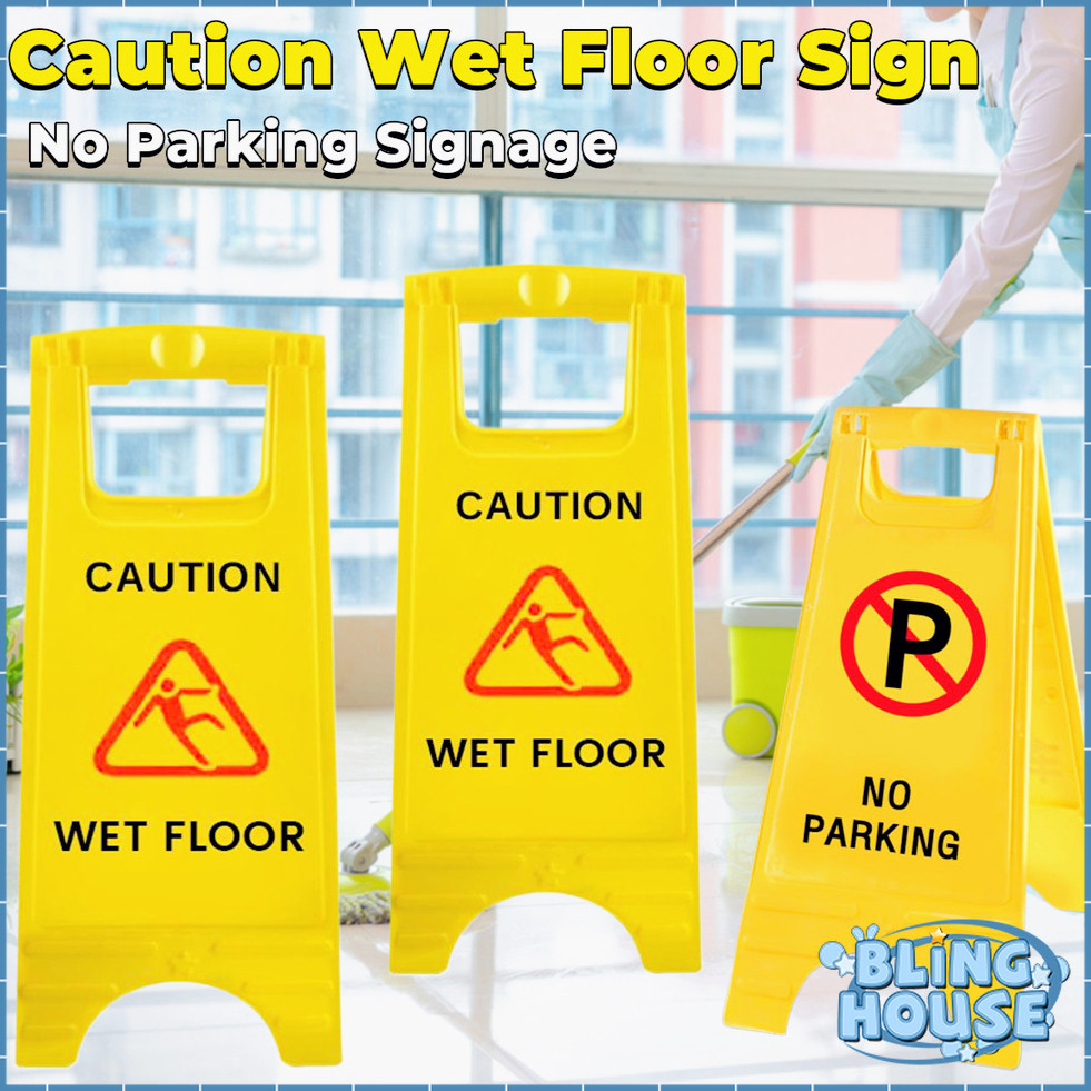 Bling Foldable No Parking Signage Caution Wet Floor Signage Eye ...