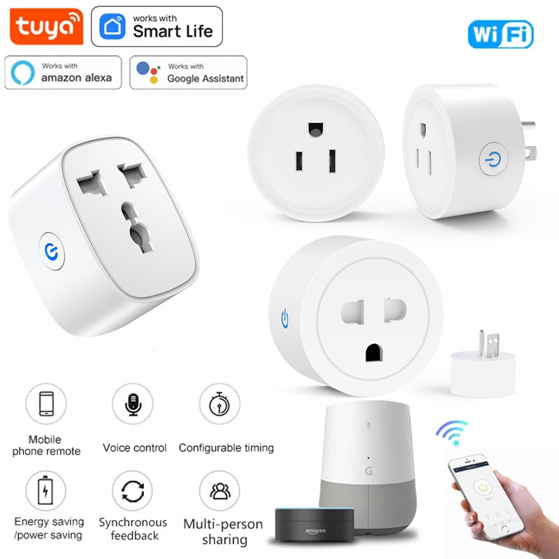 Smart Plug Tuya WiFi Smart Plug Socket 10A 16A 20A with Power Monitor ...